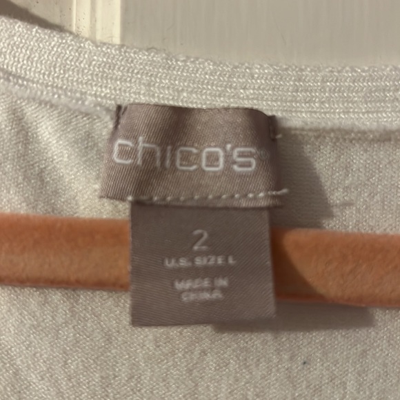 Chico's | Tops | Chicos Size 2 White Sleeveless Top | Poshmark